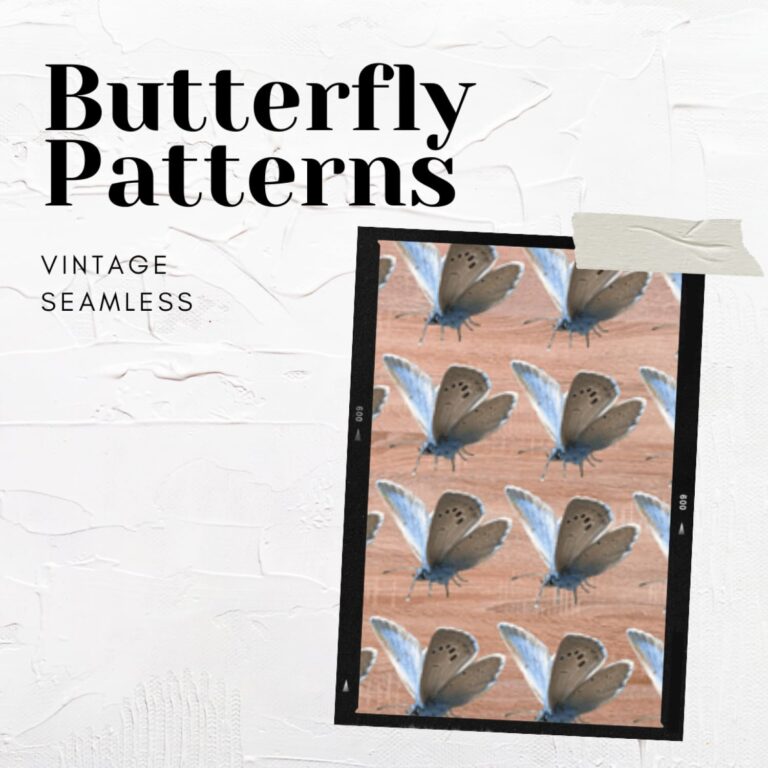 12 Vintage Seamless Butterfly Patterns – MasterBundles