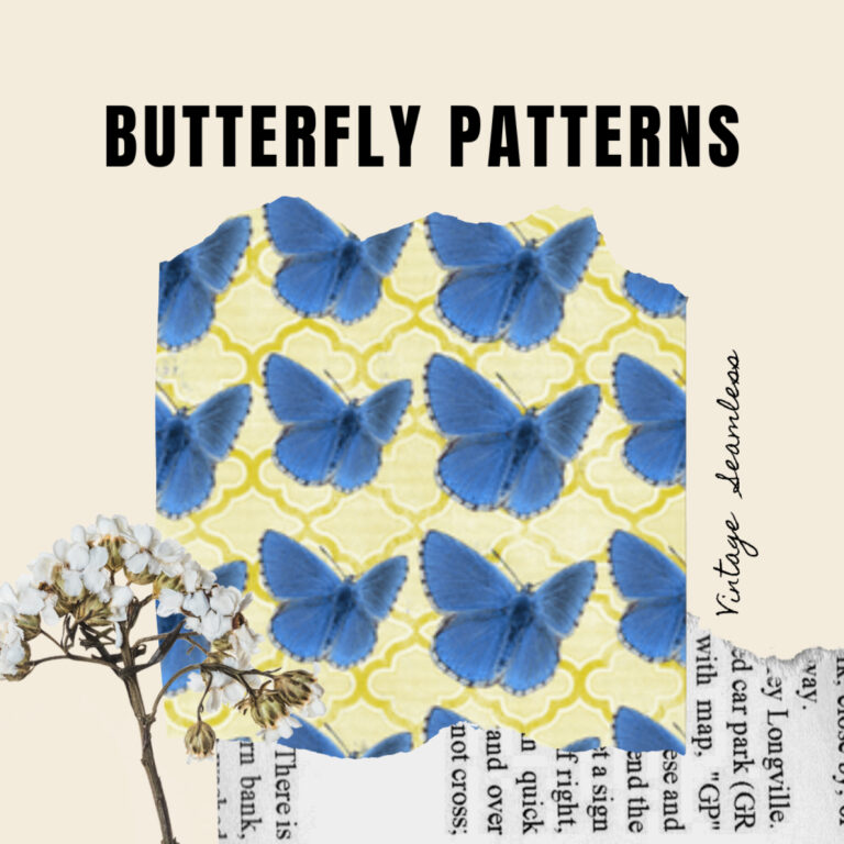 12 Vintage Seamless Butterfly Patterns – MasterBundles