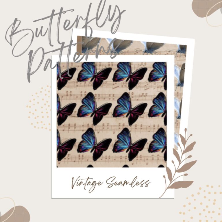 12 Vintage Seamless Butterfly Patterns – MasterBundles