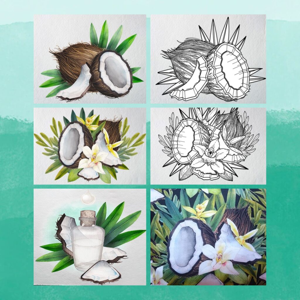 Watercolor and Graphic Coconut – MasterBundles