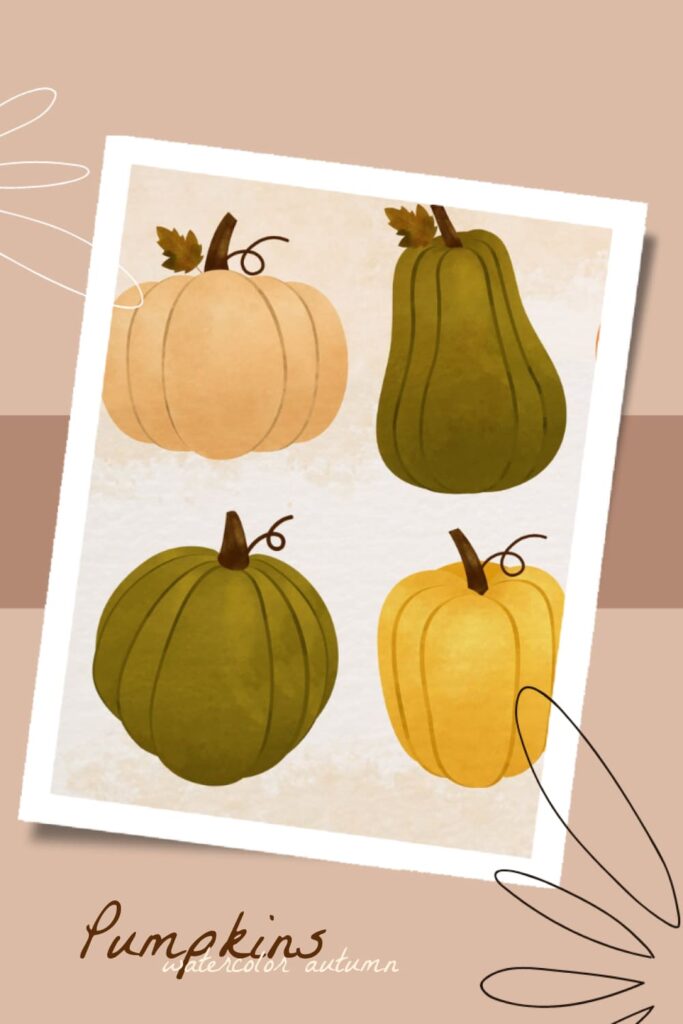 Watercolor Autumn Pumpkins Clip Art – MasterBundles