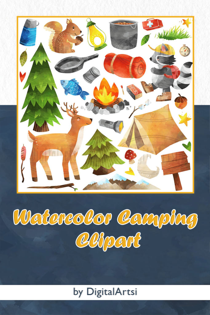 Watercolor Camping Clipart: 36 Images – MasterBundles