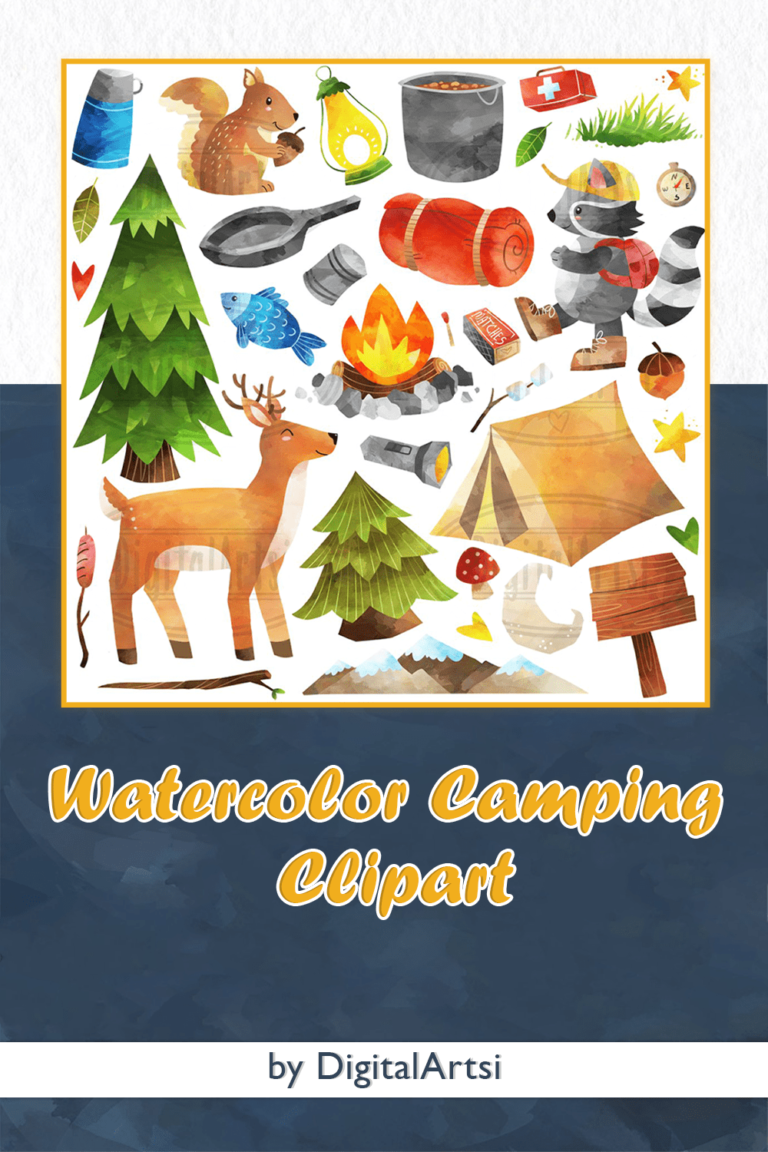 Watercolor Camping Clipart: 36 Images – MasterBundles