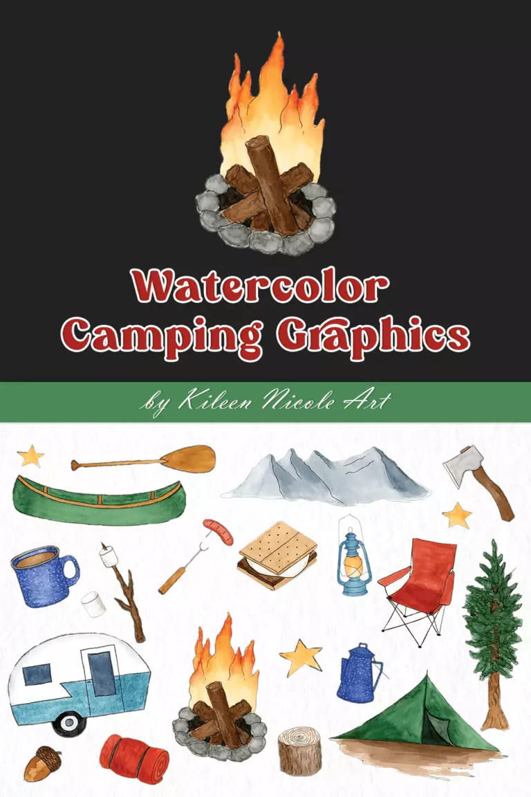 Watercolor Camping Graphics – MasterBundles