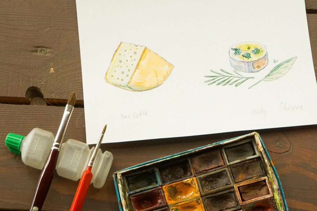 Watercolor Cheese Set – MasterBundles