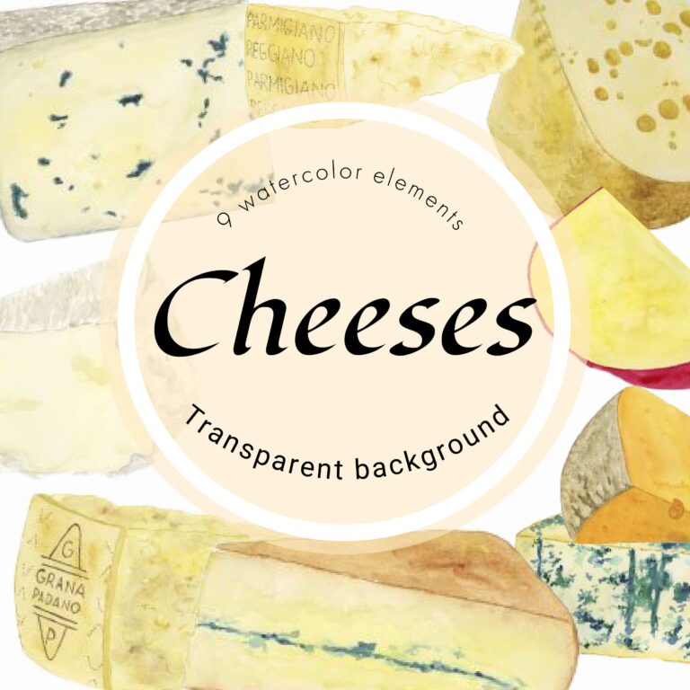 Watercolor Cheeses Clipart, Cheeses Clip Art, Cheese Clipart ...