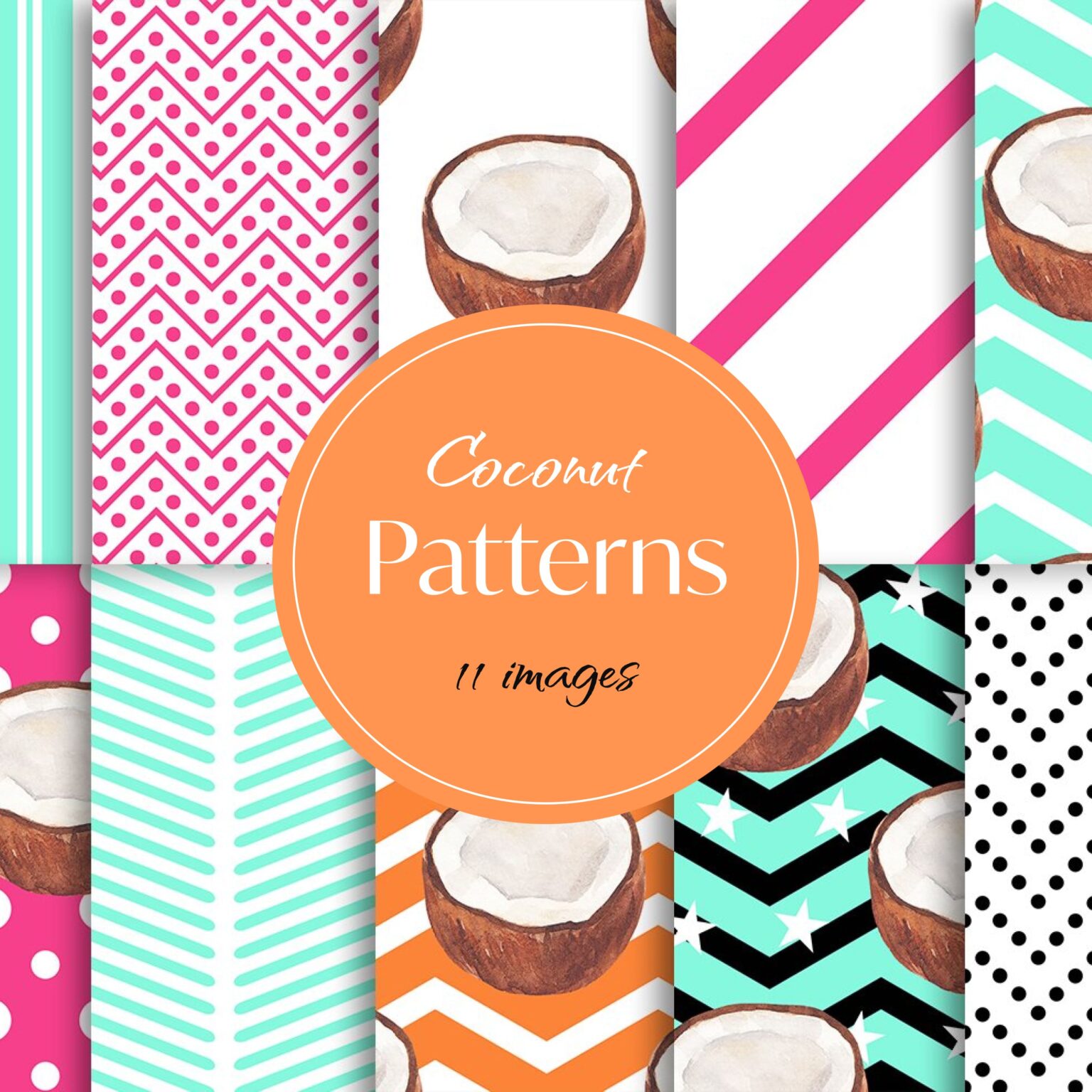 Palm Coconut Seamless Pattern – MasterBundles
