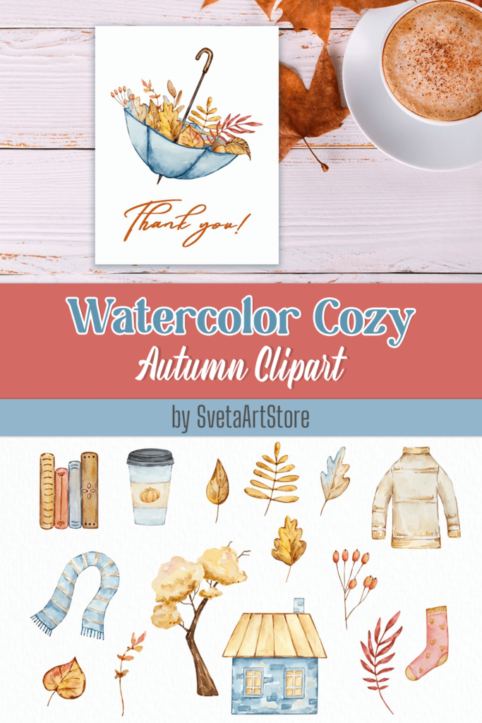 Watercolor Cozy Autumn Clipart – MasterBundles