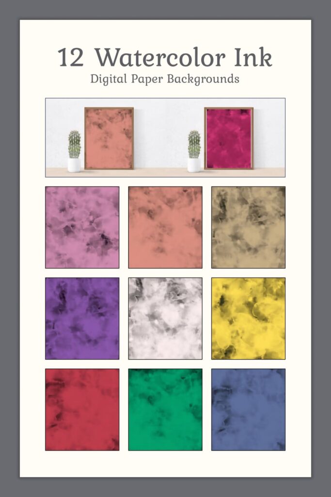 Watercolor Ink Digital Paper Backgrounds – MasterBundles