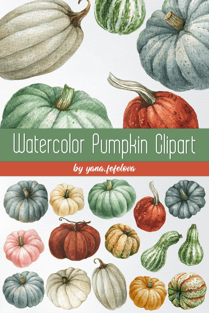 Watercolor Pumpkin Clipart – MasterBundles