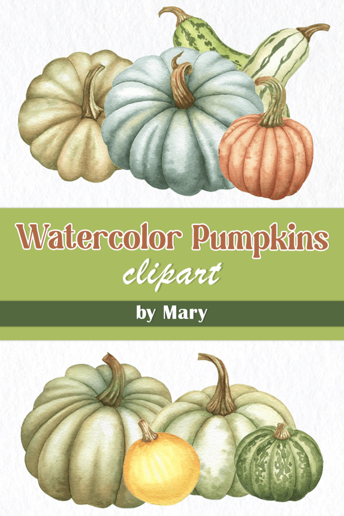 9 Watercolor Pumpkins Clipart PNG – MasterBundles
