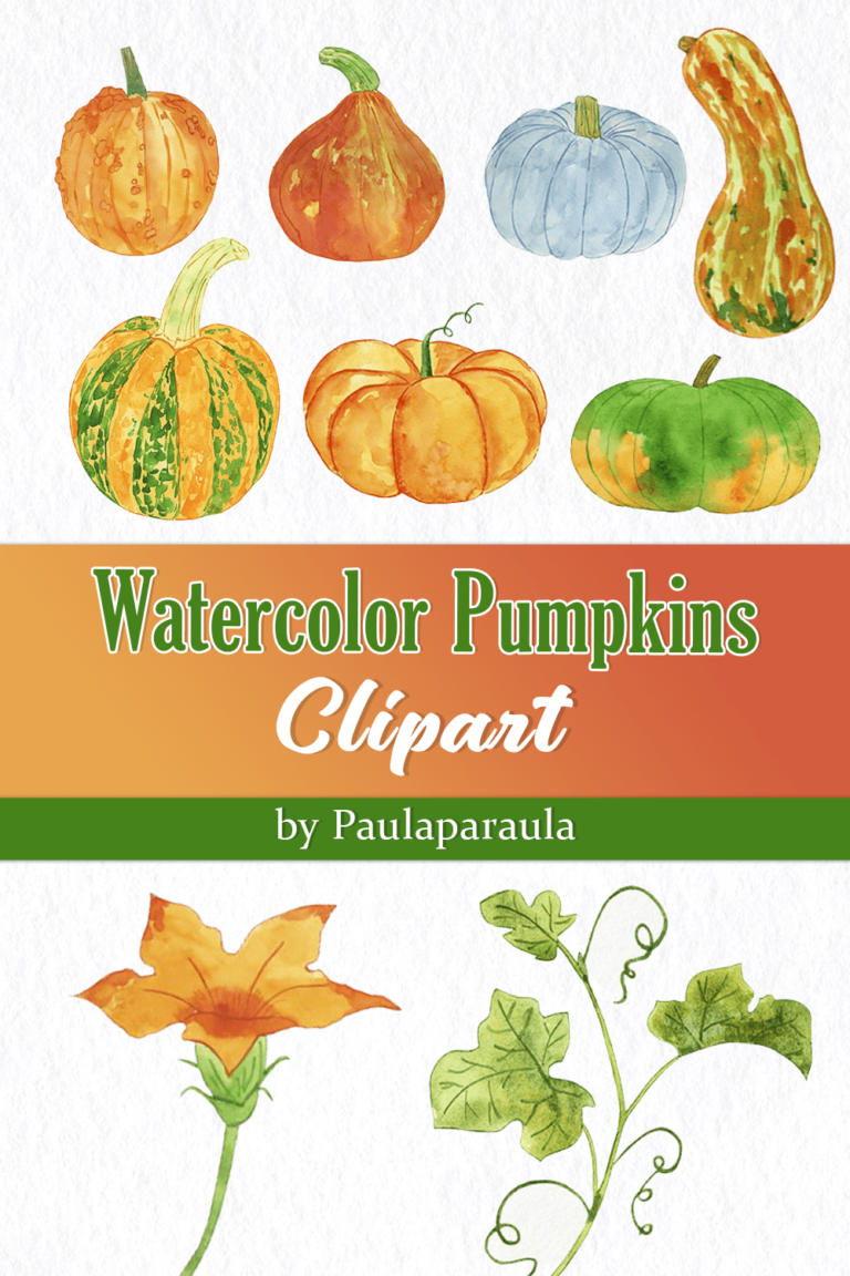 Watercolor Pumpkins Clipart 11 PNG – MasterBundles