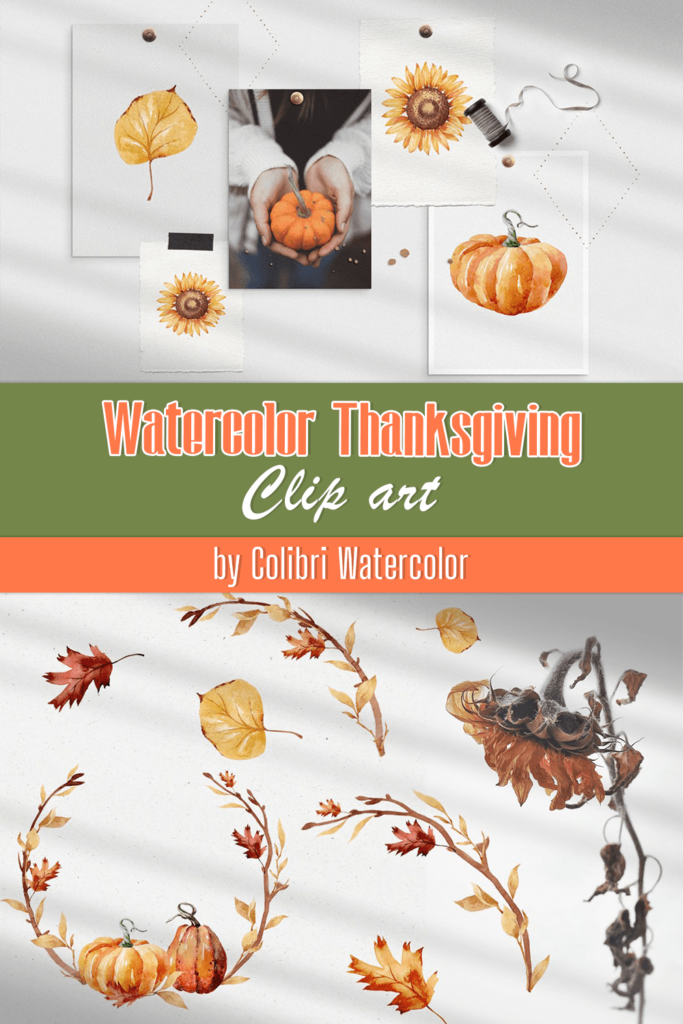 Watercolor Thanksgiving Clip Art – MasterBundles