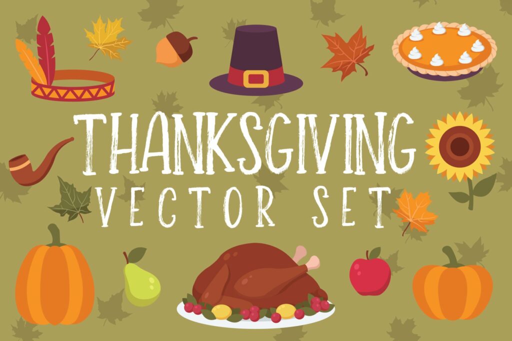 Thanksgiving Clipart Vector Set – MasterBundles