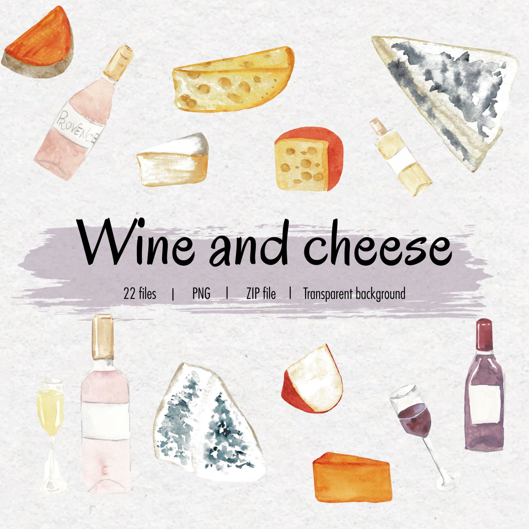 Watercolor Cheeses Clipart, Cheeses Clip Art, Cheese Clipart ...