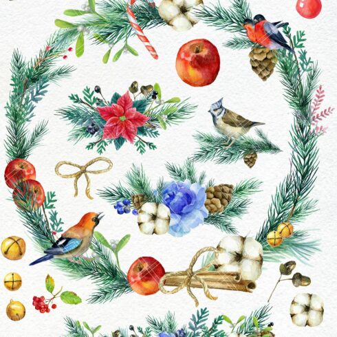 Winter Birds, Christmas Clipart | Master Bundles