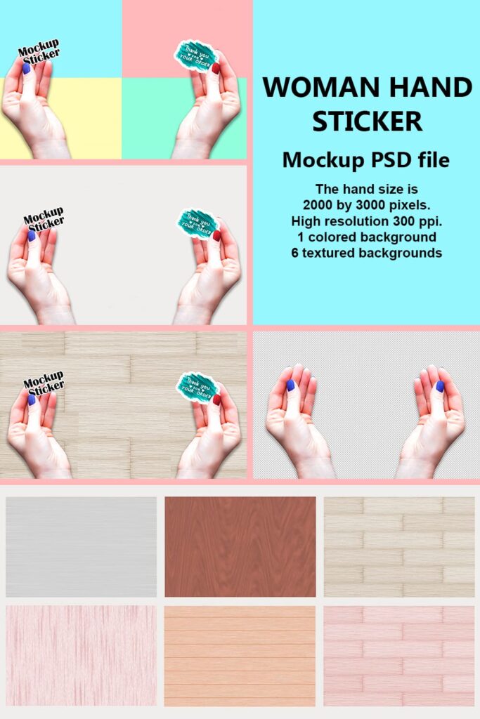 Woman Hand Sticker Mockup Psd File – MasterBundles