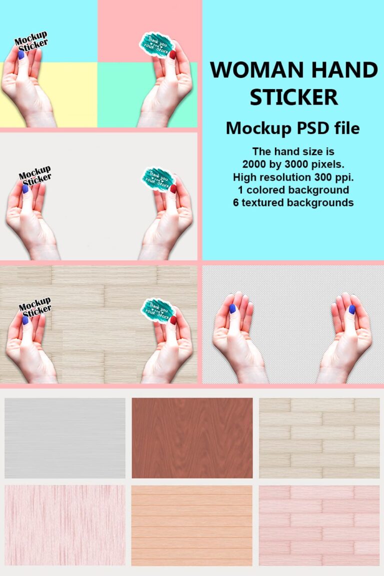Woman Hand Sticker Mockup Psd File – MasterBundles