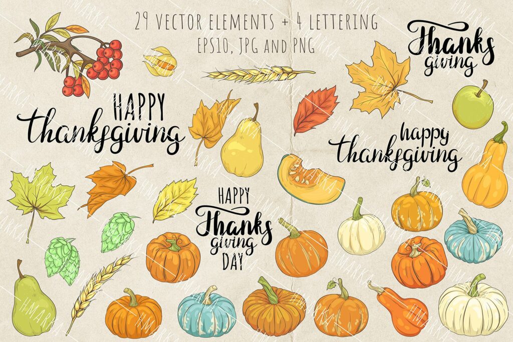 Thanksgiving Day. Big Pack – MasterBundles