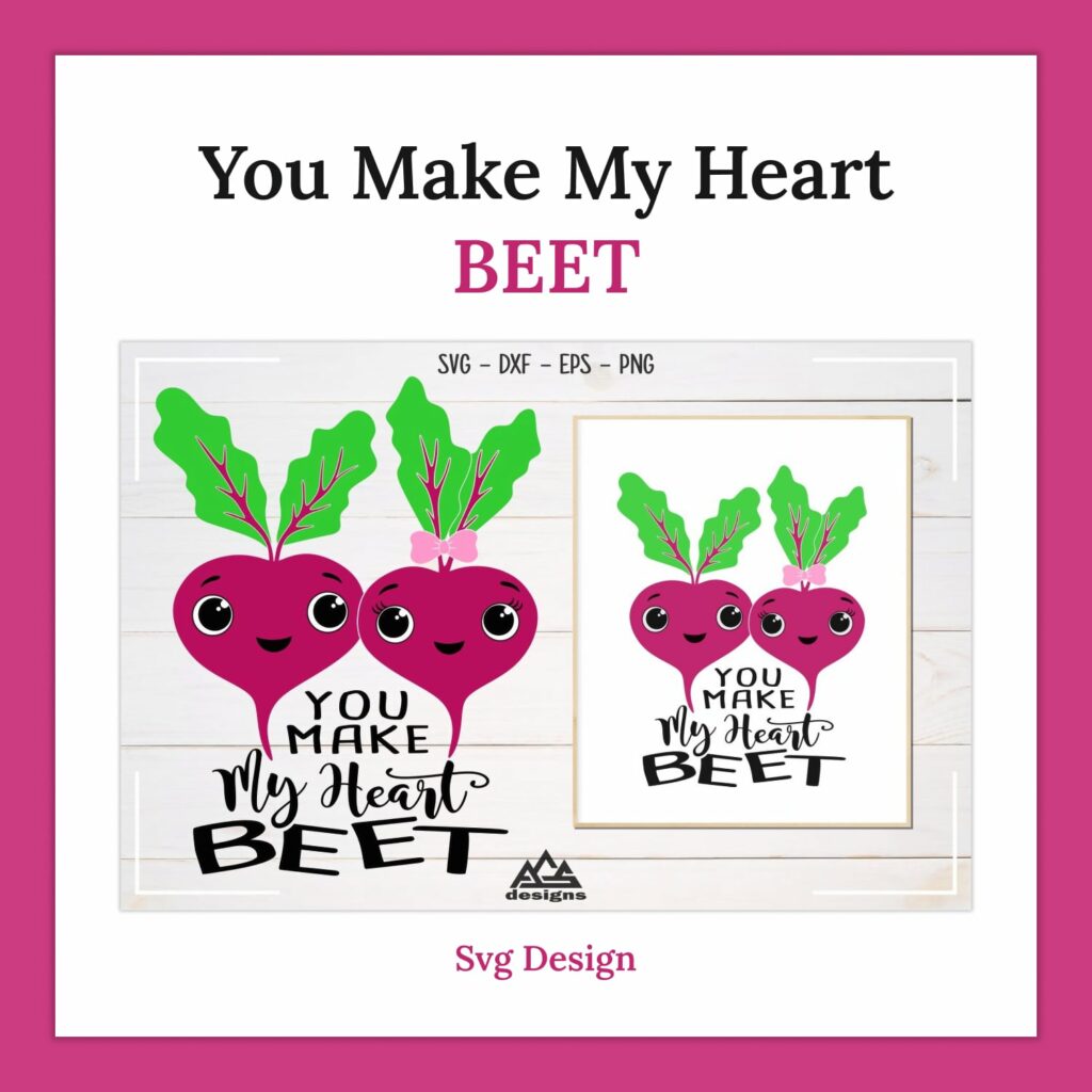 Beet Image with Green Leaves. Red Beetroot. SVG. Vector. | Master Bundles