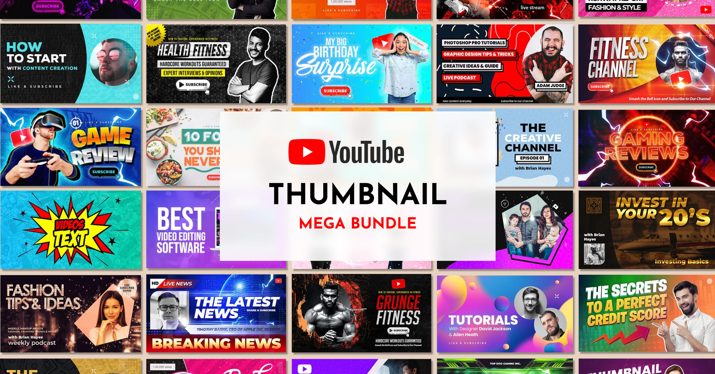 Youtube Thumbnail Mega Bundle – MasterBundles