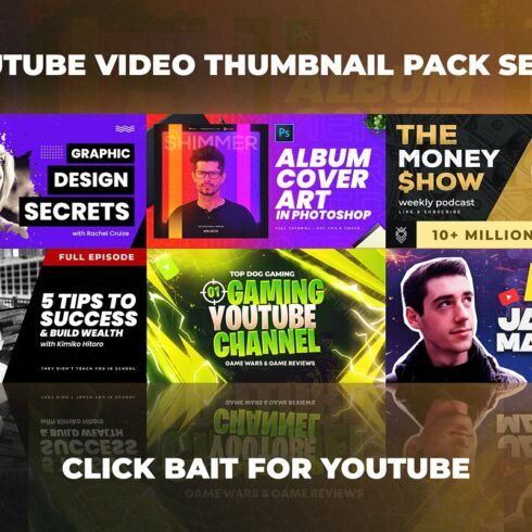 Youtube Thumbnails Set 10 | MasterBundles