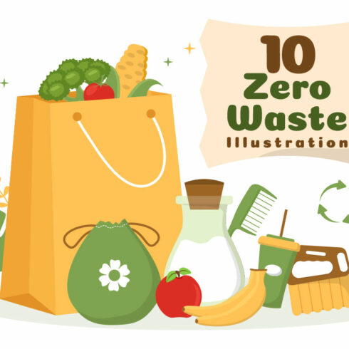 10 Zero Waste Illustration | MasterBundles