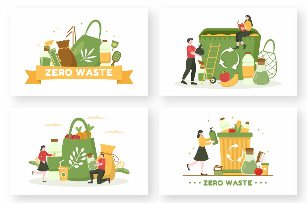 10 Zero Waste Illustration - MasterBundles