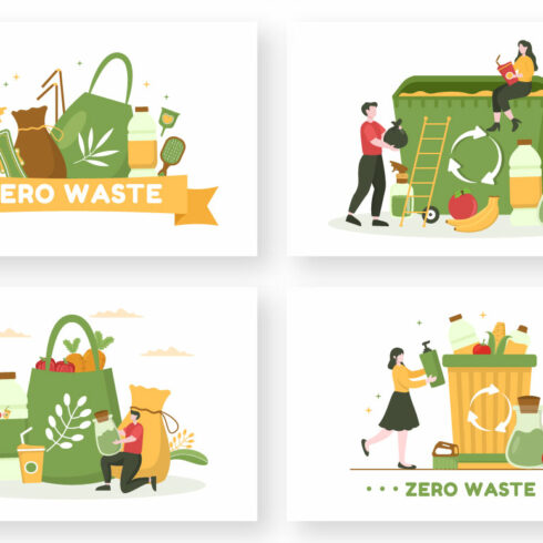 10 Zero Waste Illustration | MasterBundles