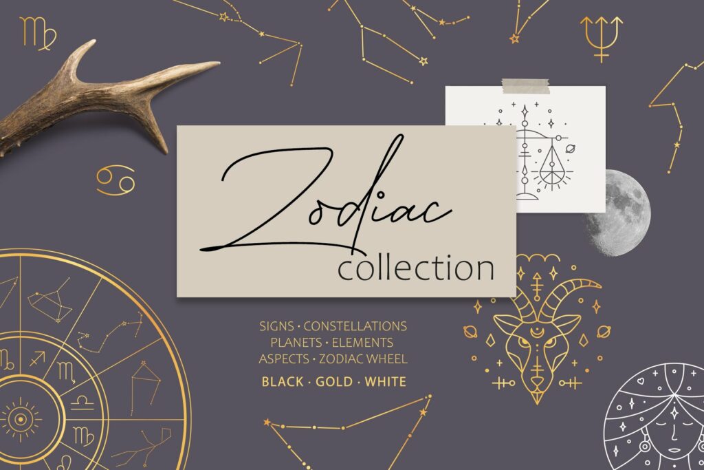 Zodiac Signs and Constellation Illustrations – MasterBundles