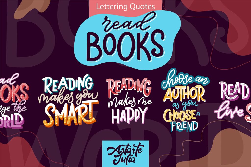 Lettering Quotes about Books – MasterBundles