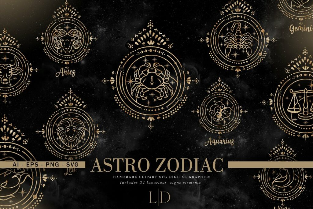 Astrology Signs Svg/ Zodiac Sign Svg – MasterBundles