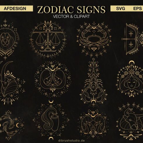 Zodiac Signs - Vector & Clip Art – MasterBundles