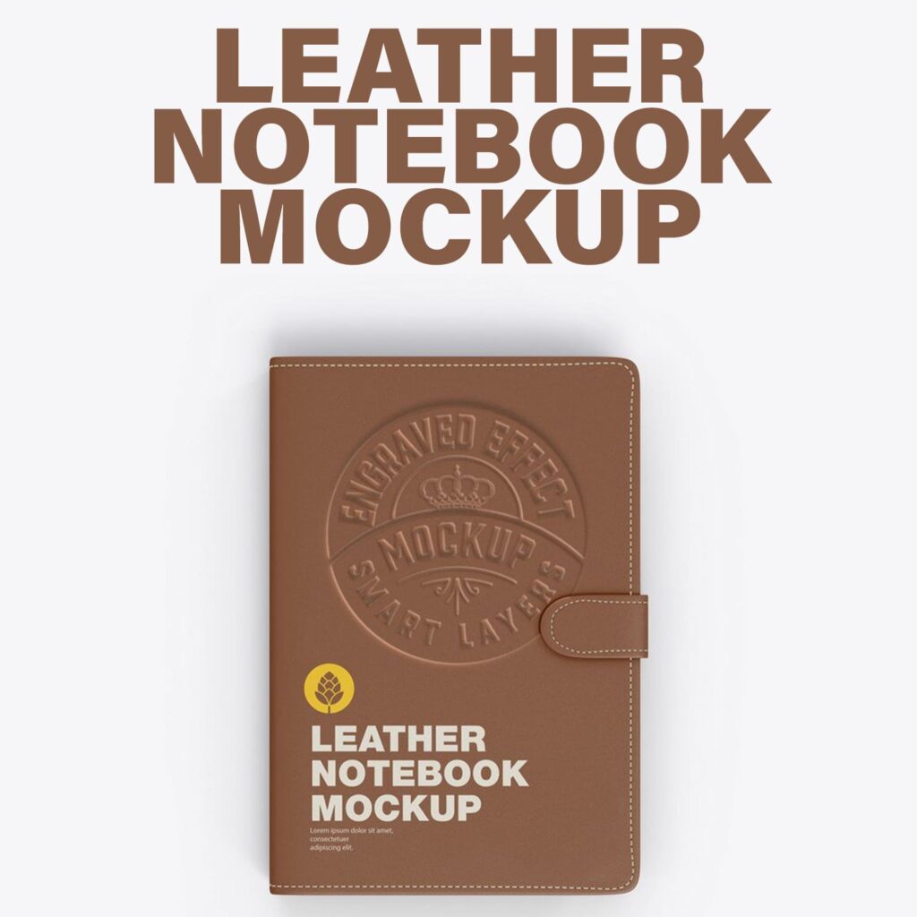 Leather Notebook Mockup – MasterBundles