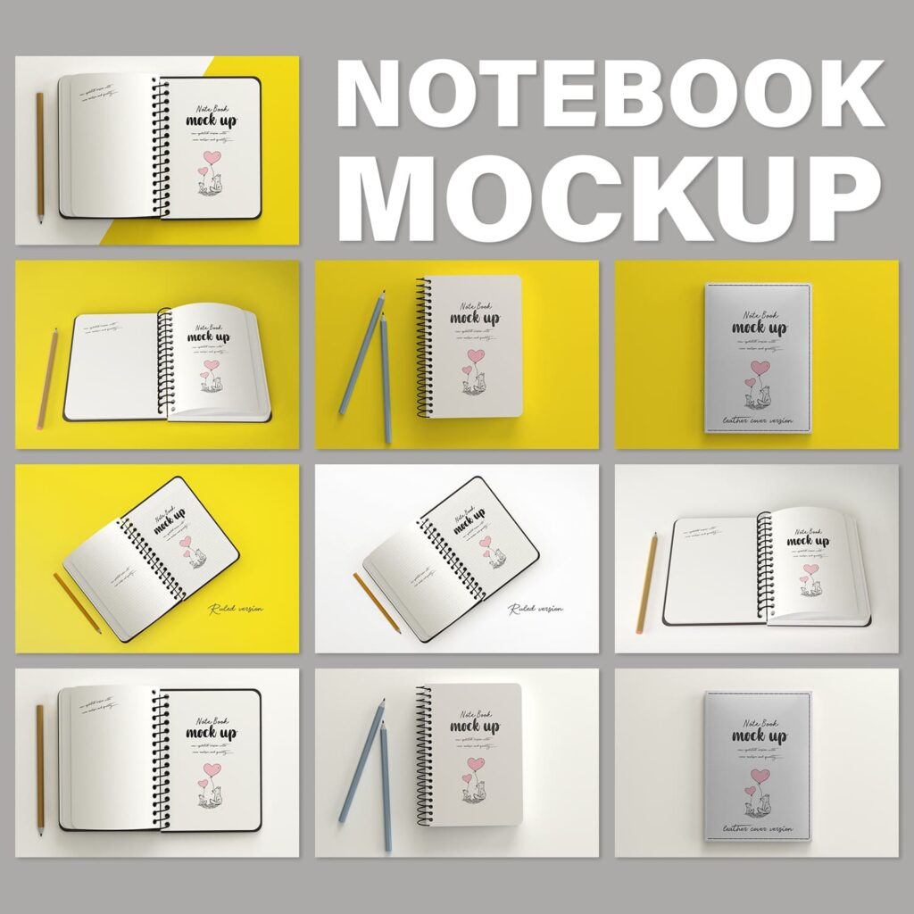 Notebook Paper Mockup – MasterBundles