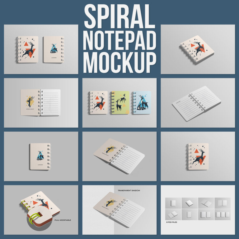 Spiral Notepad Mockup – MasterBundles