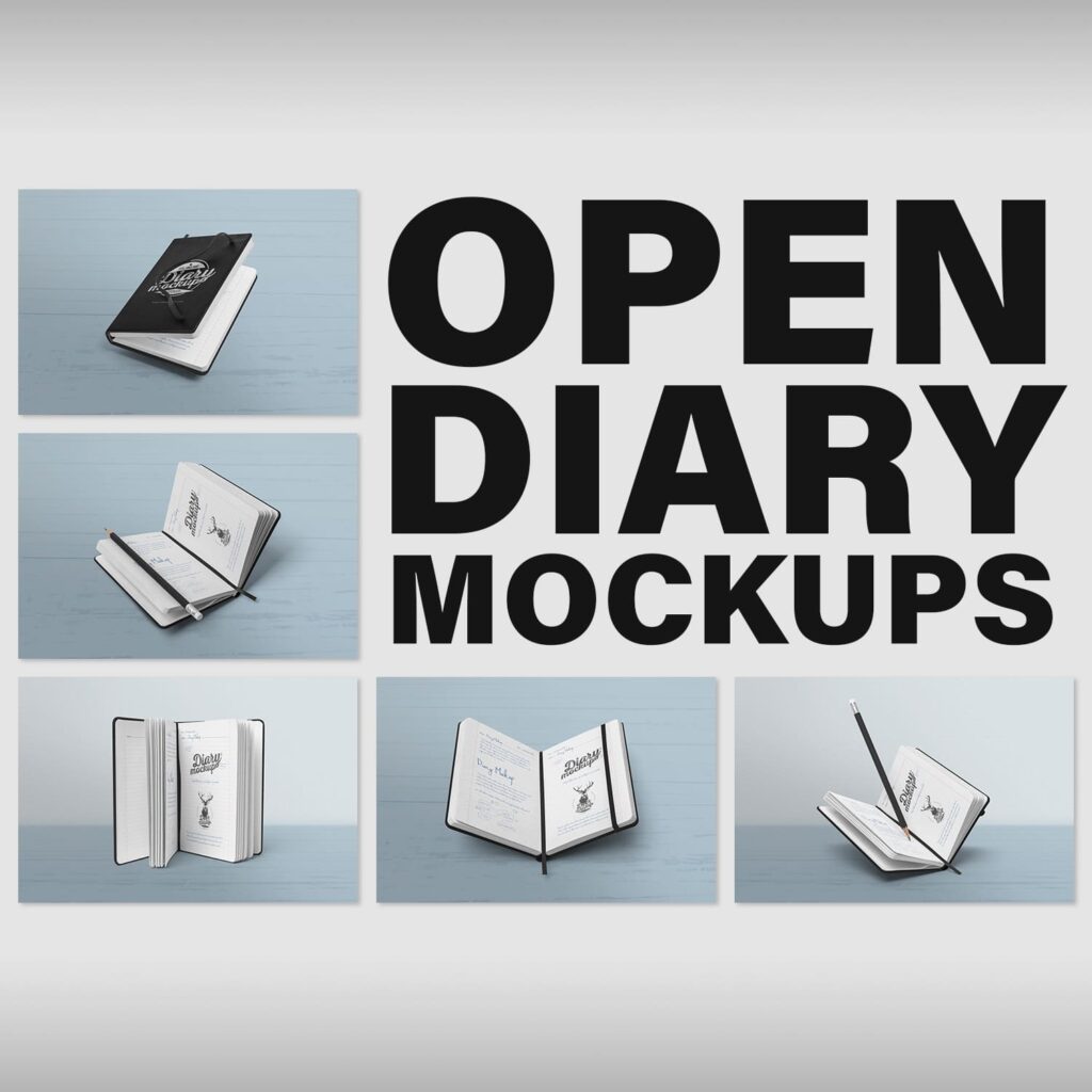 Open Diary Mockups – MasterBundles