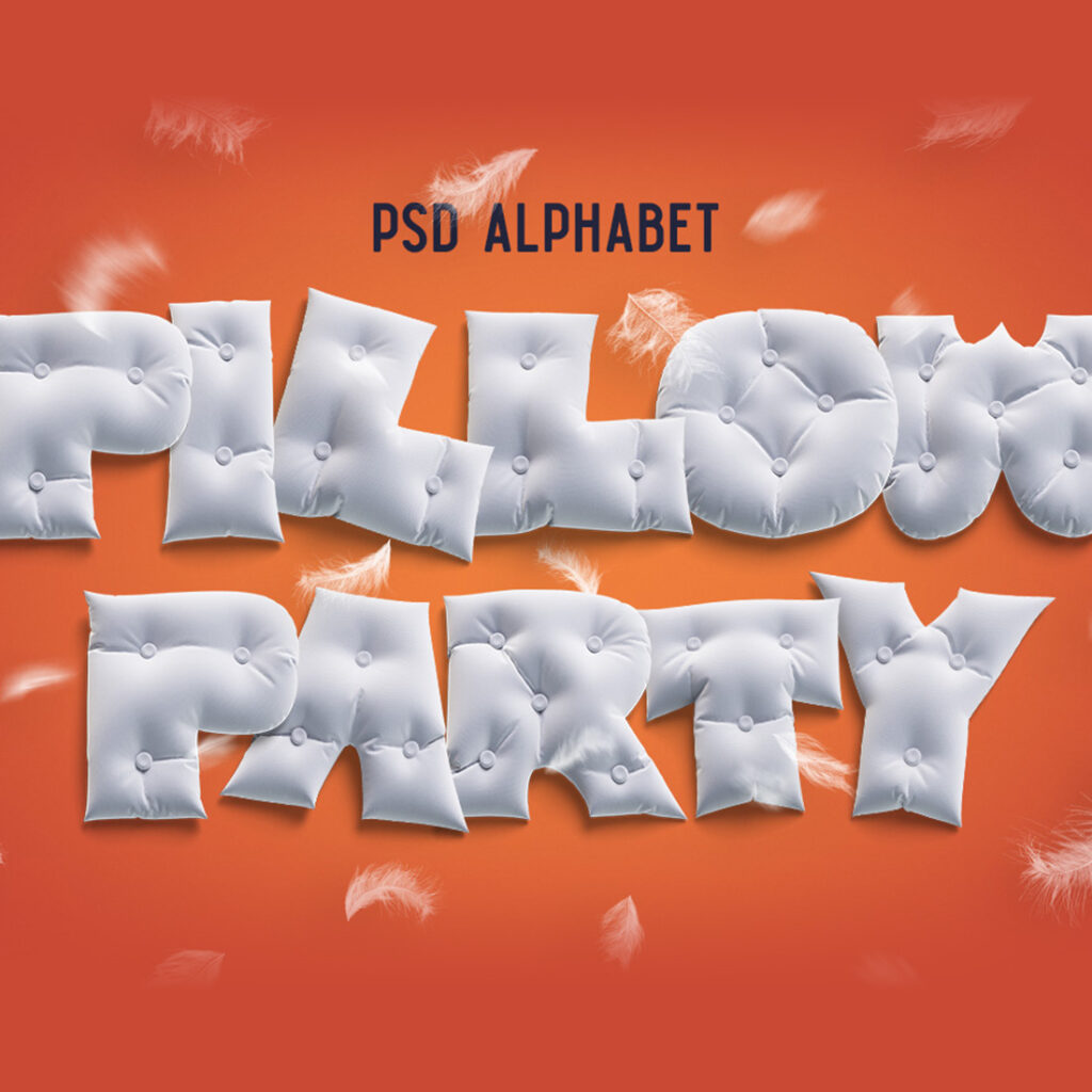Pillow Party Alphabet Letter Logo Design - MasterBundles