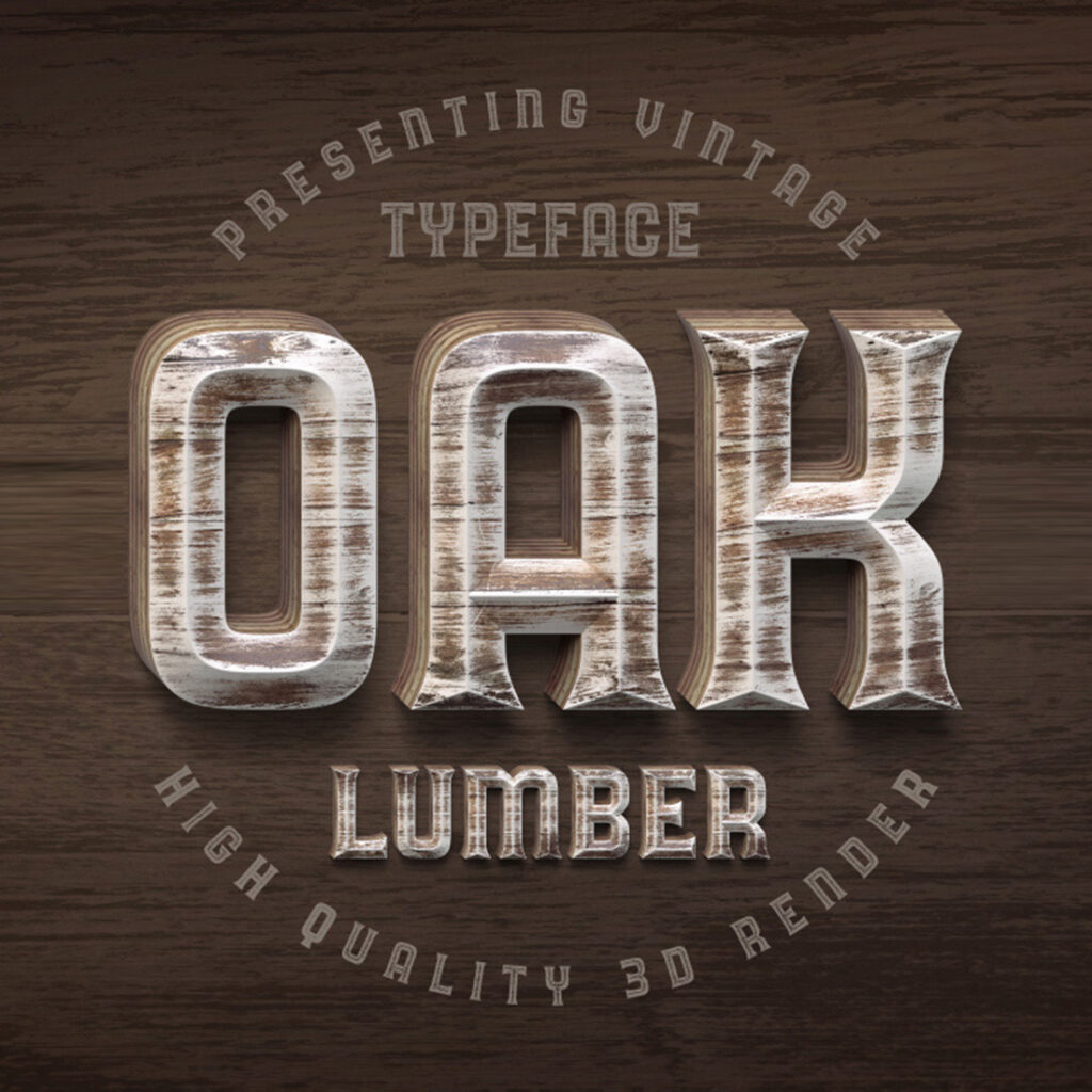 Oak Lumber Font - MasterBundles