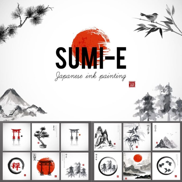 Japanese Ink Painting Sumi-e, Part 2 – MasterBundles