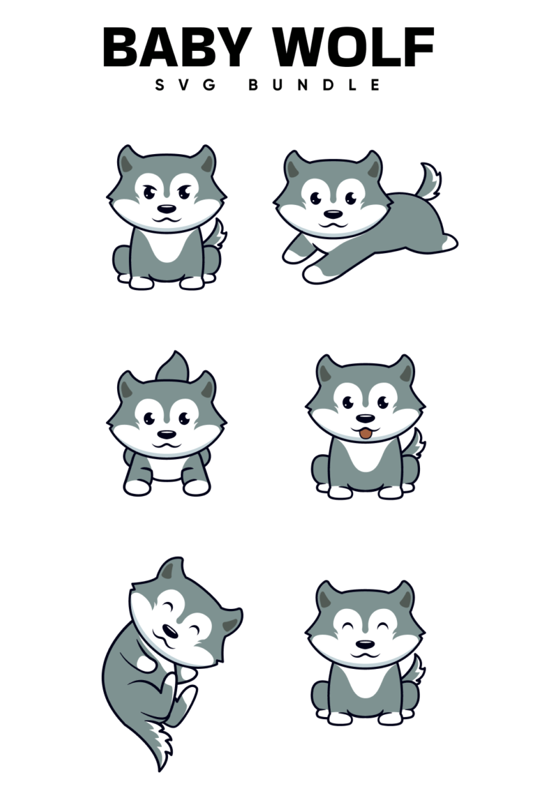 Baby Wolf SVG Files – MasterBundles