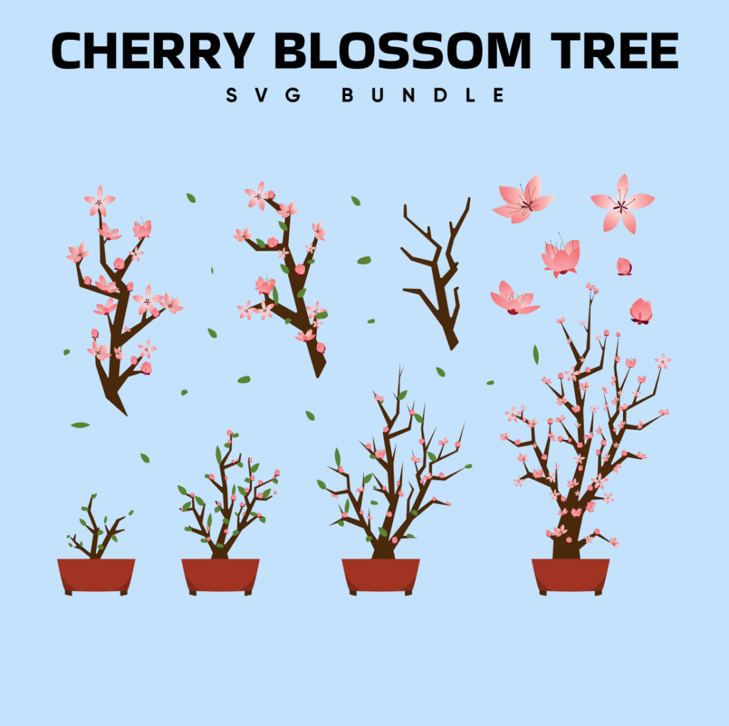 Cherry Blossom Tree SVG Free – MasterBundles