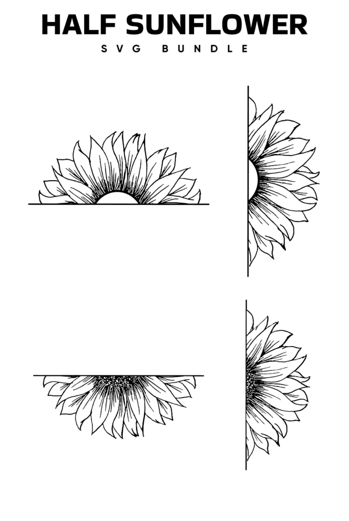 Half Sunflower SVG Files – MasterBundles