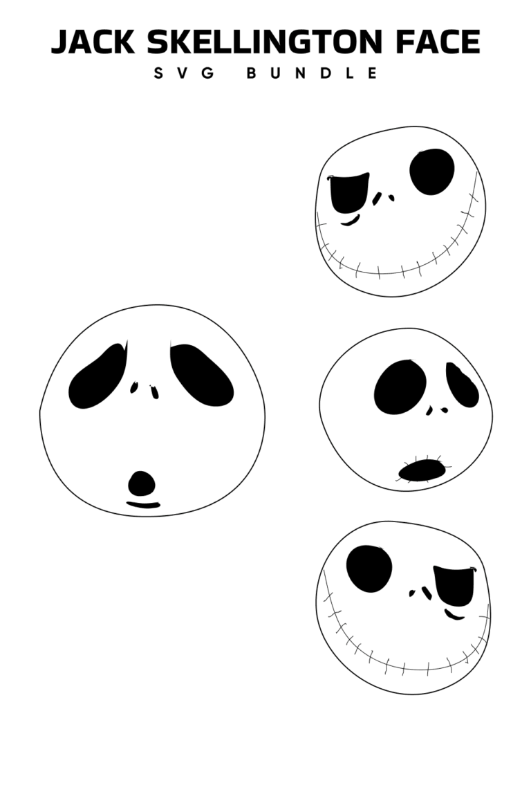 Jack Skellington Face SVG Free – MasterBundles