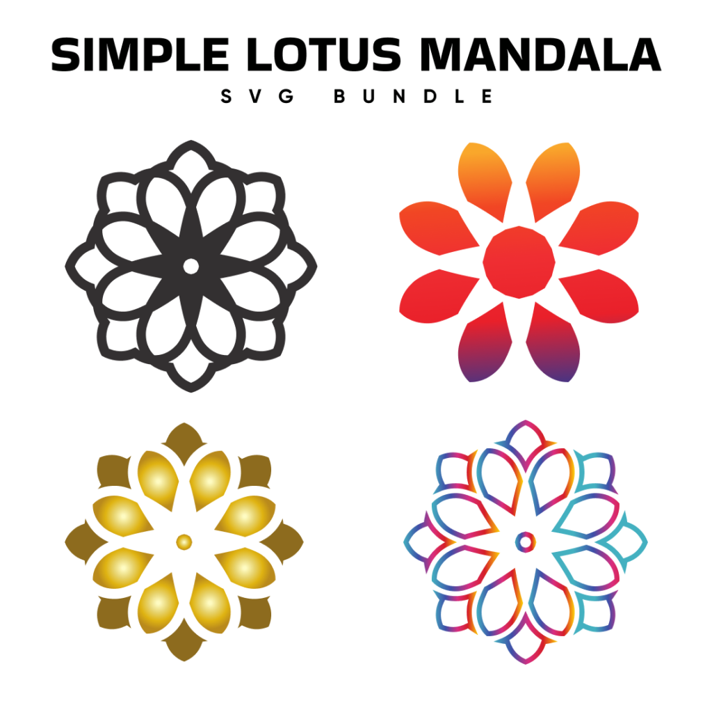 Silhouette Lotus Flower SVG – MasterBundles