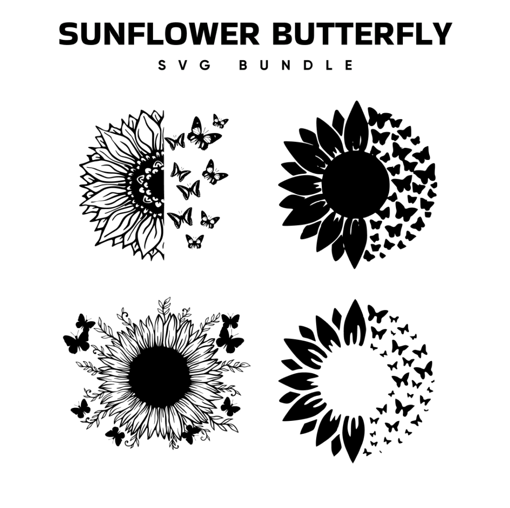 Half Sunflower SVG Free – MasterBundles