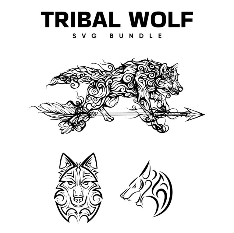 Tribal Wolf SVG Files Bundle – MasterBundles