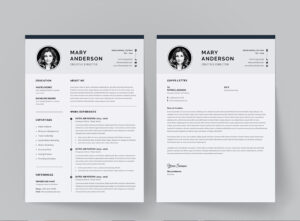 Clean and Modern Resume CV Template | MasterBundles