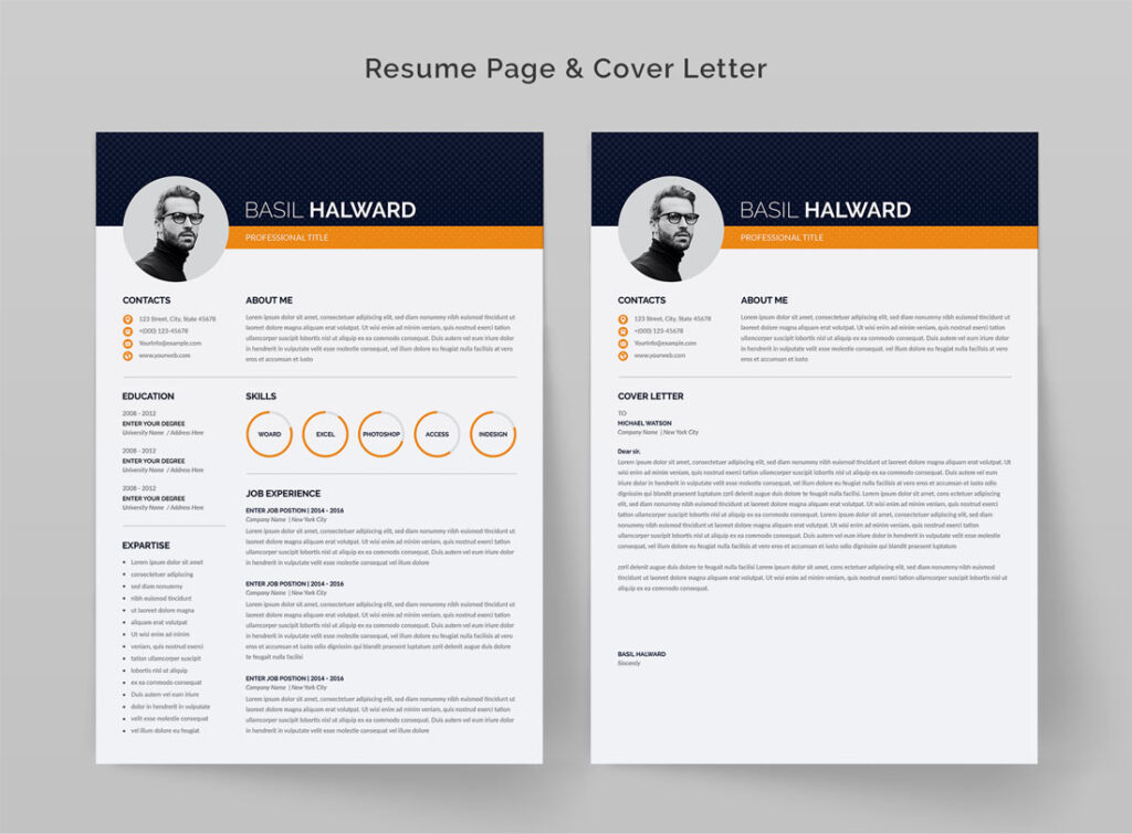 Modern And Simple Resume CV Template - MasterBundles