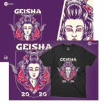 Geisha And Devil Mak Illustration – MasterBundles